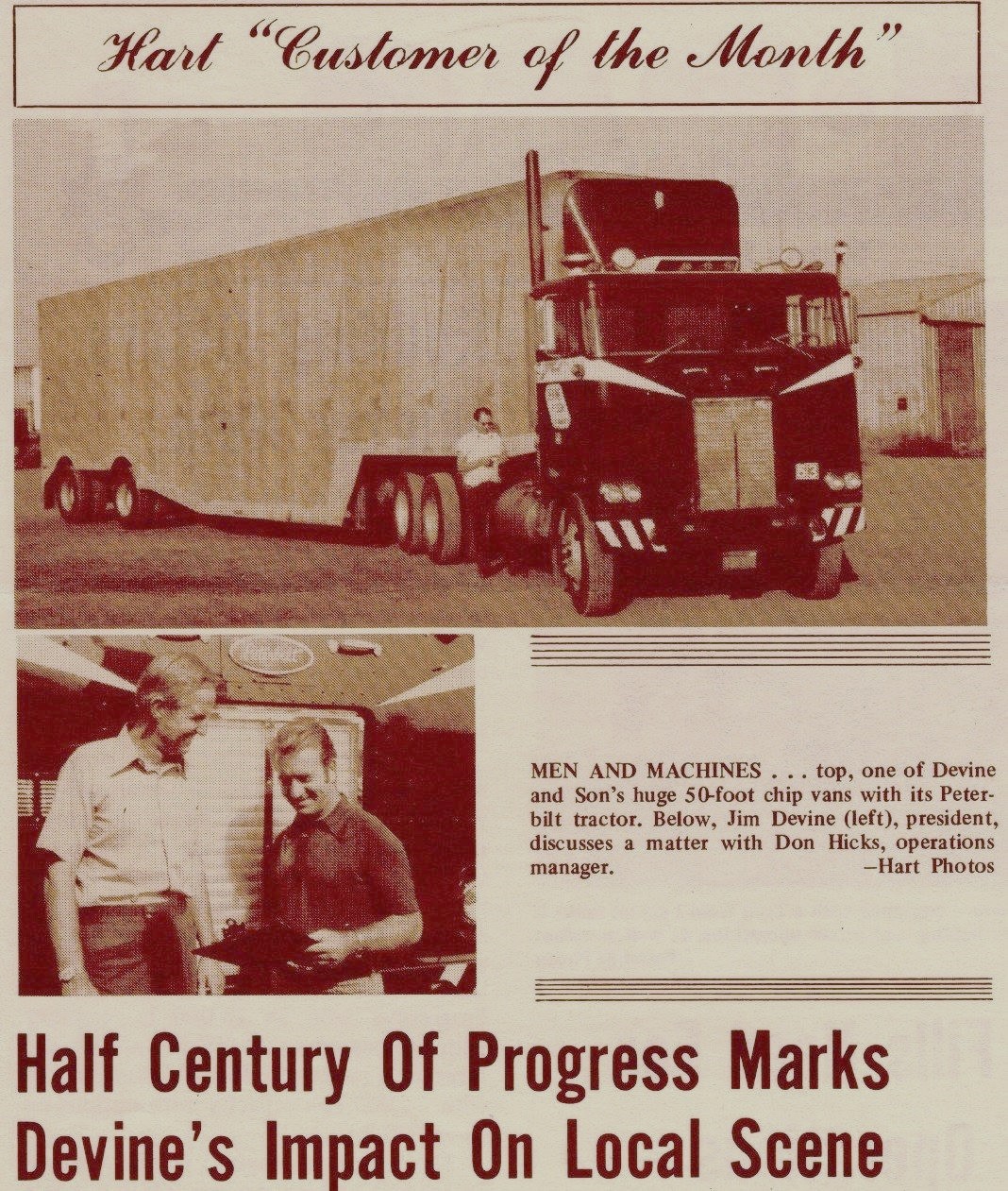 CELEBRATING 100 YEARS...SPOTLIGHT THE 1970'S - Devine Intermodal